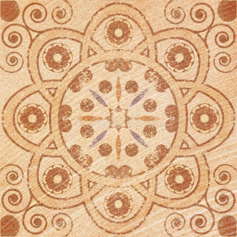 Decorative Brown Sand Stone Tile Background Stock Illustration ...