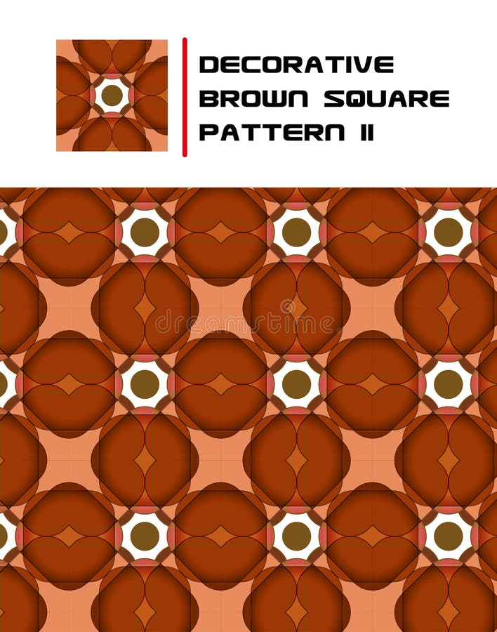 Decorative Brown Square Pattern II Picture. Image: 15723774