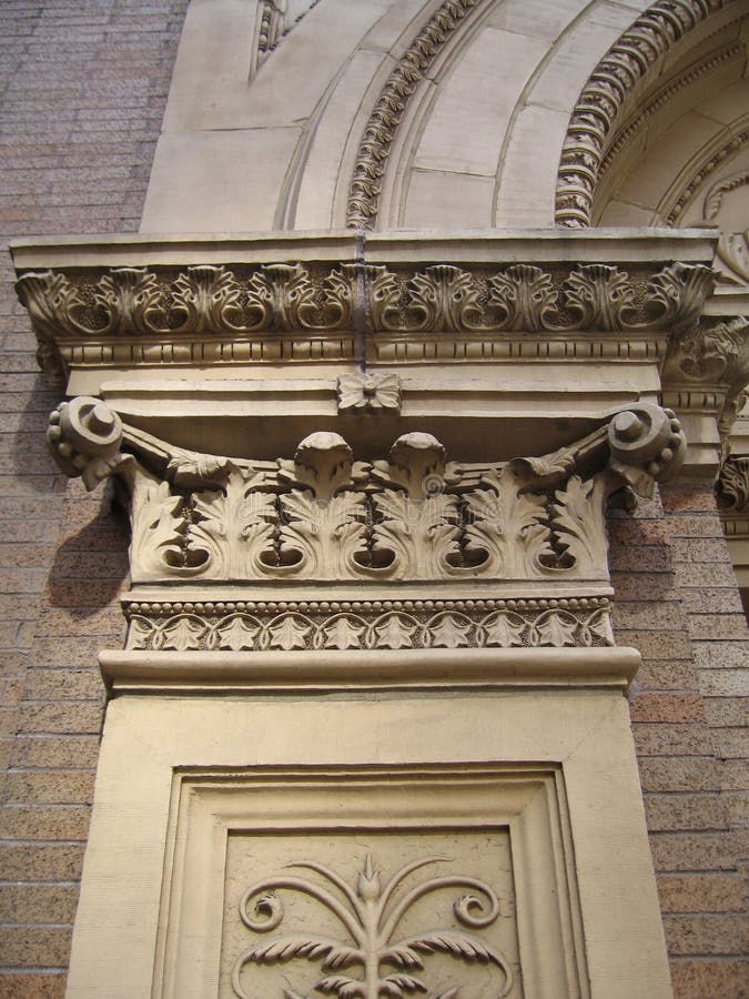 Decorative building in NY stock image. Image of cherubs - 612555