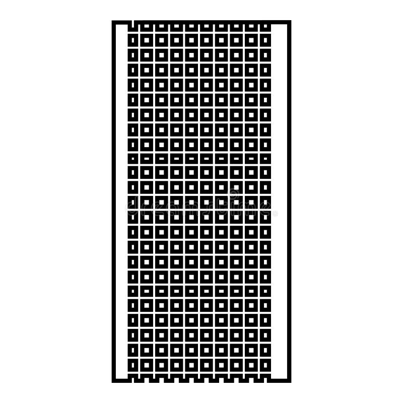 Decorative Building Grid Icon, Cartoon Style Stock Vector ...