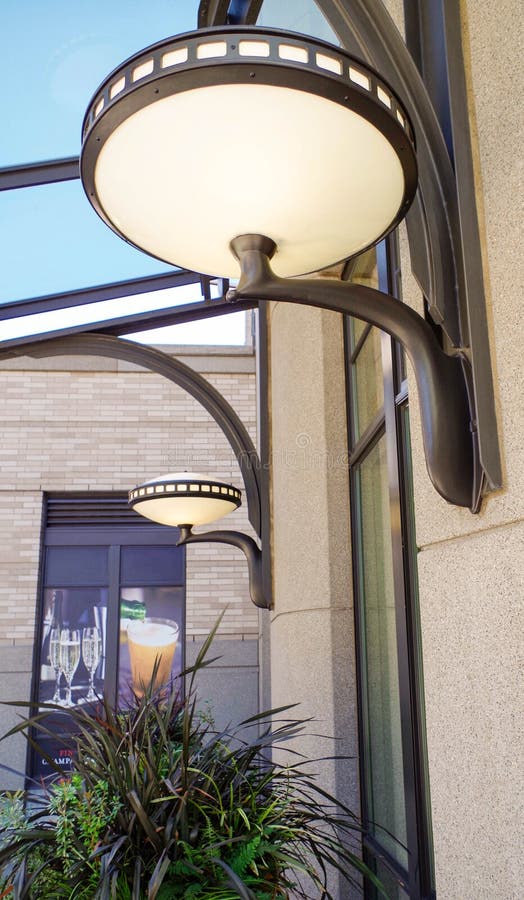 Decorative building lamp stock image. Image of glass - 81350495