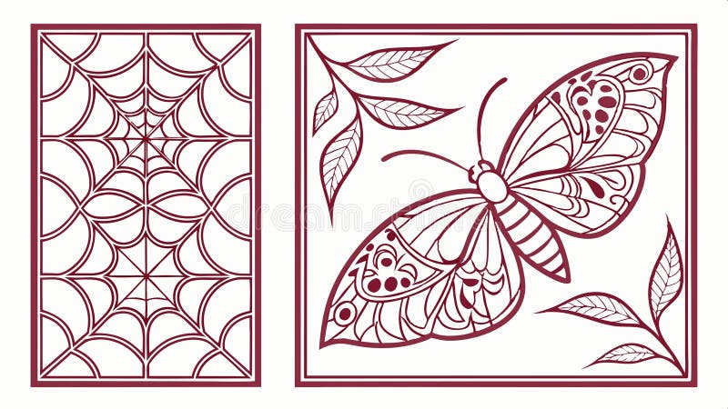 Butterfly Web Pattern Design, Vector for Decorative and Background ...