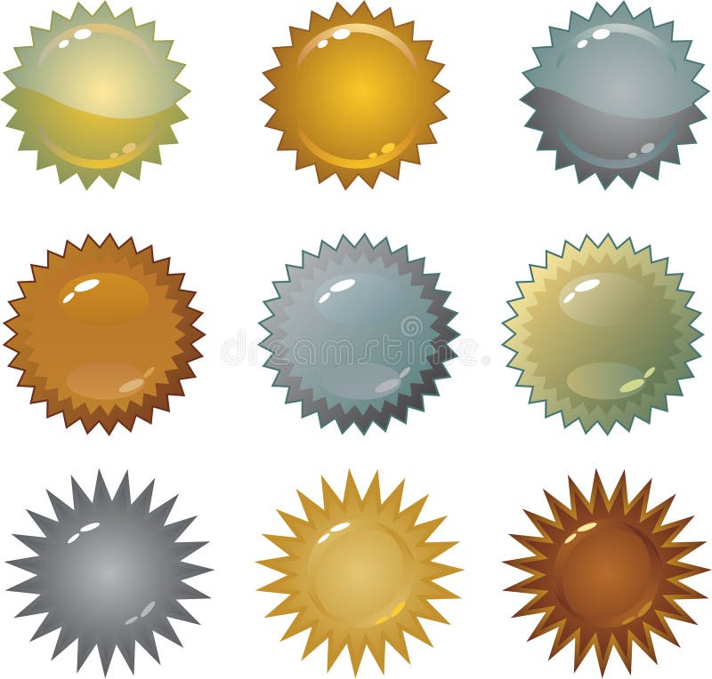 Decorative button set stock vector. Illustration of decorate - 6803477