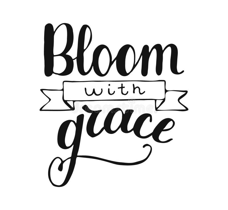 A Decorative Calligraphy Spring Lettering Design Showcases the Phrase ...