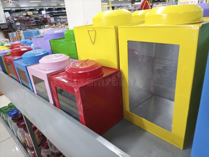 Can of Crackers on the Shop Display Stock Photo - Image of glass, drink ...