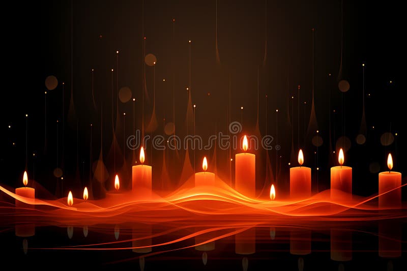 Elegant Burning Candles Abstract Graphics Background Stock Illustration ...