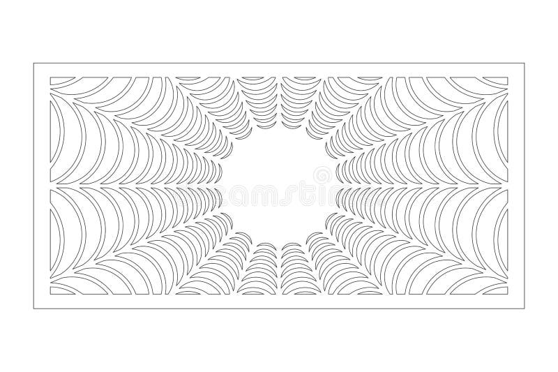Decorative Card for Cutting. Abstract Linear Pattern. Laser Cut ...