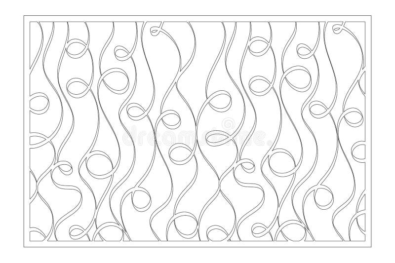 Decorative Card for Cutting. Abstract Linear Pattern. Laser Cut Panel ...