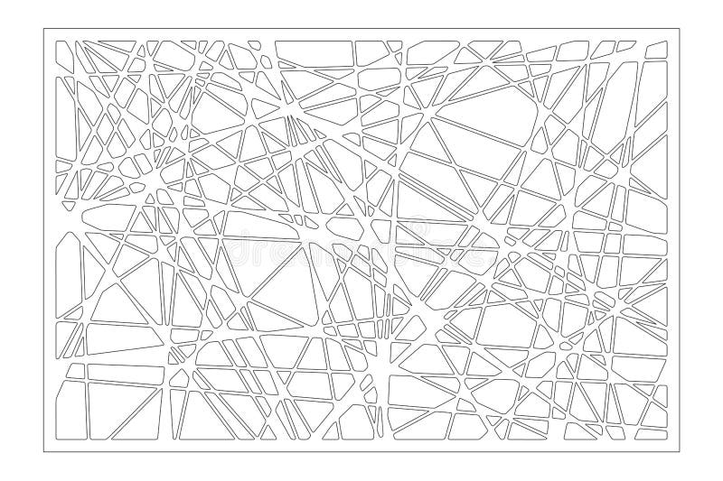Decorative Card for Cutting. Abstract Linear Pattern. Laser Cut Panel ...
