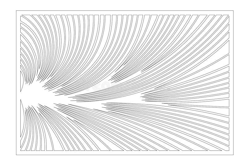 Decorative Card for Cutting. Abstract Linear Pattern. Laser Cut Panel ...