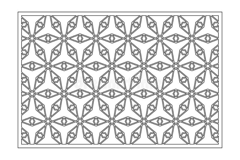 Decorative Card for Cutting. Geometric Linear Pattern. Laser Cut. Ratio ...