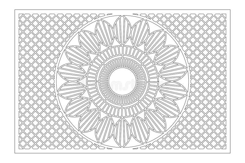 Decorative Card for Cutting. Geometry Line Mandala Pattern. Laser Cut ...