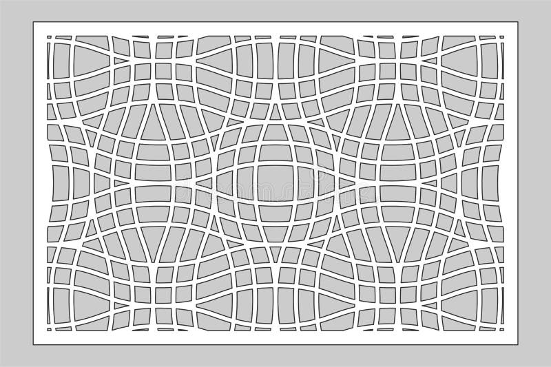 Decorative Card for Cutting Laser or Plotter. Linear Geometric Pattern ...