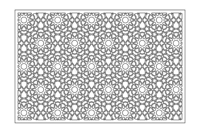 Decorative Card for Cutting. Line Arabesque Arab Pattern. Laser Cut ...