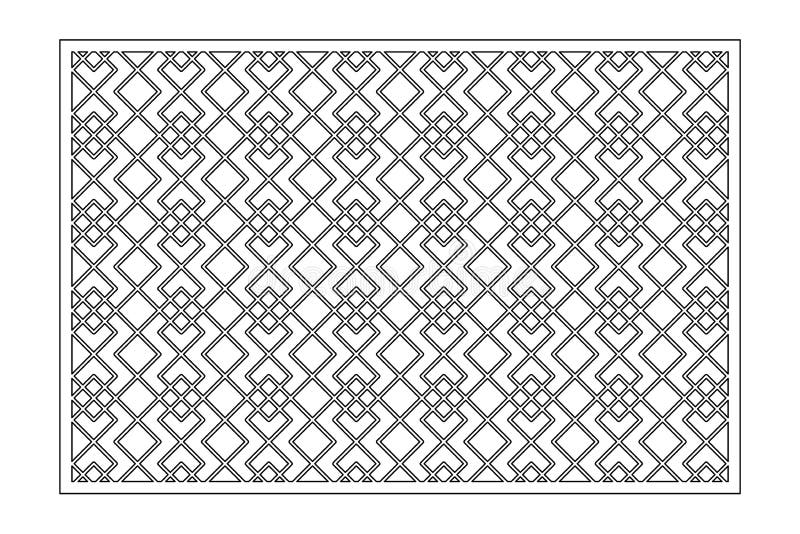 Decorative Card for Cutting. Linear Square Geometric Celtic Weave ...