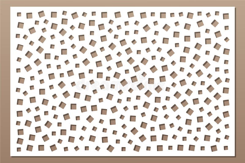 Decorative Card for Cutting. Repeat Square Pattern. Laser Cut Panel ...