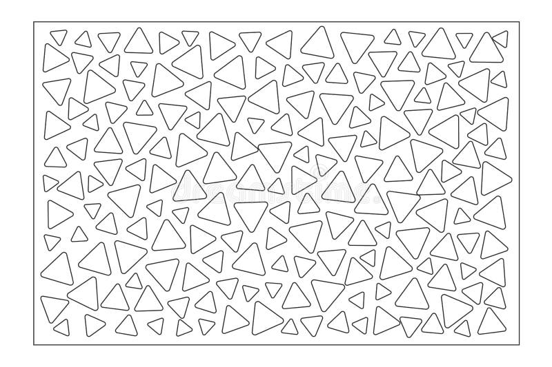 Decorative Card for Cutting. Repeat Triangles Pattern. Laser Cut Panel ...