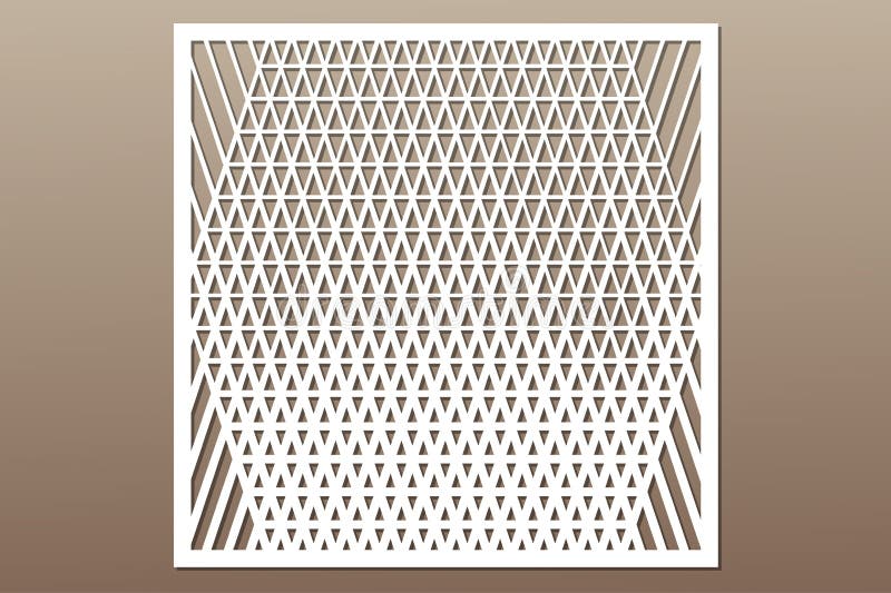 Decorative Card for Cutting. Triangle Line Decor Pattern Stock ...