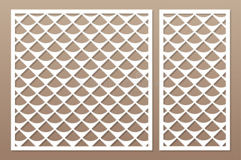 Decorative Card Set for Cutting Laser or Plotter. Diagonal Square ...
