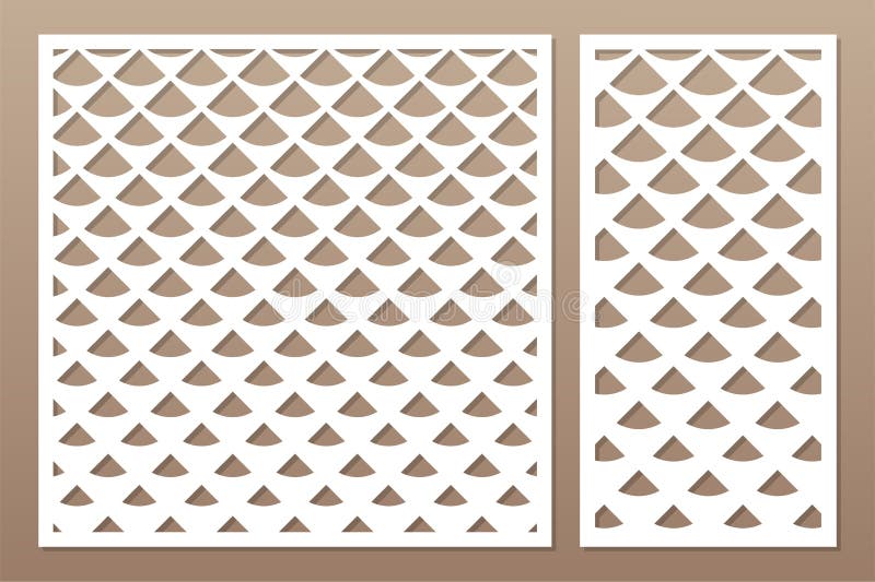 Decorative Card Set for Cutting Laser or Plotter. Diagonal Square ...