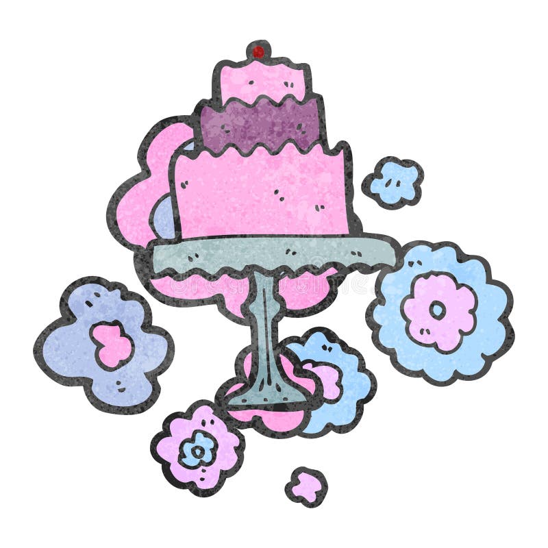Decorative cartoon cake stock vector. Illustration of doodle - 37580872