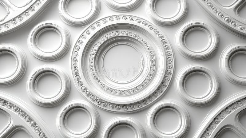 Decorative Ceiling Design with Circular Patterns and Intricate Details ...