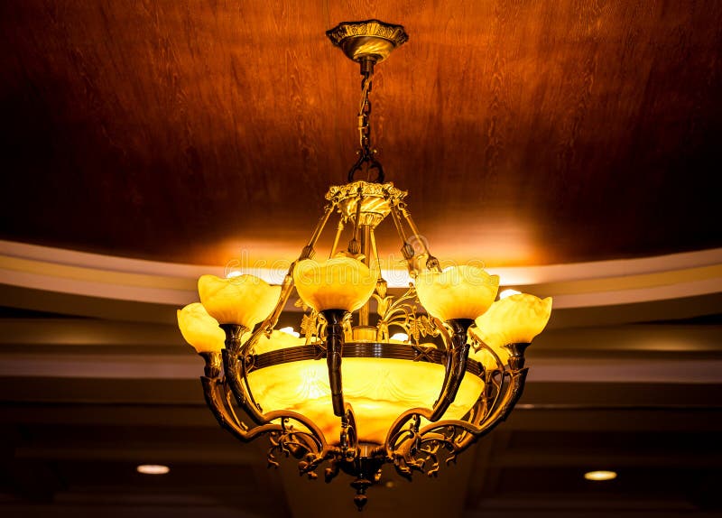 Decorative ceiling light stock image. Image of classy - 145490947