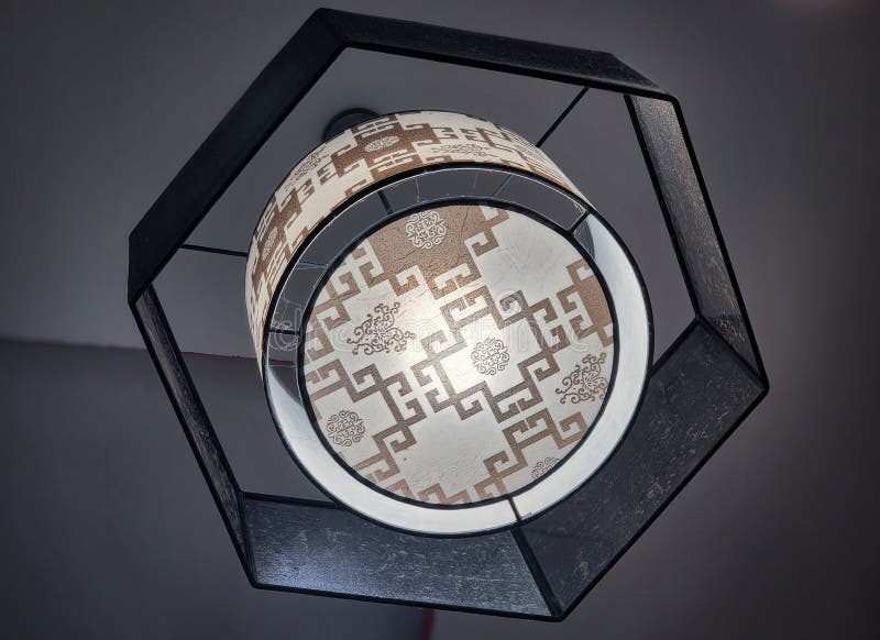 Decorative Ceiling Light Fixture with a Unique Blend of Geometric and ...