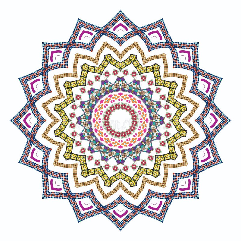 Decorative Ceiling Wheels Pattern Stock Illustration - Illustration of ...