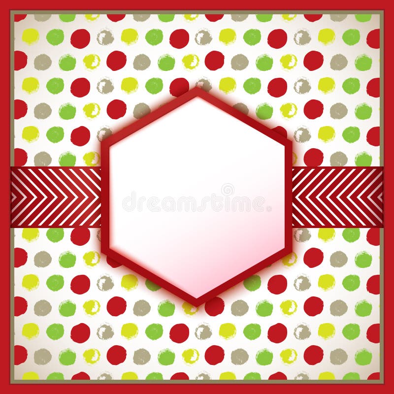 Decorative Celebration Card with Hand Drawing Dots Stock Vector ...
