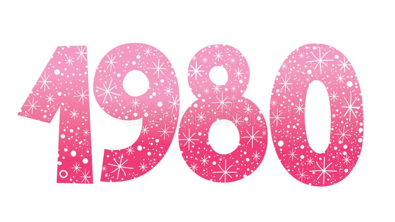 Decorative Celebratory Number 1980 Stock Vector - Illustration of ...