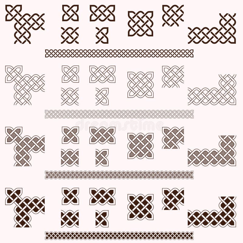 Celtic Borders stock vector. Illustration of element - 29808763