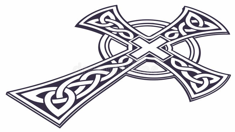 Decorative Celtic Cross Design Illustration, Vector Design Generative ...