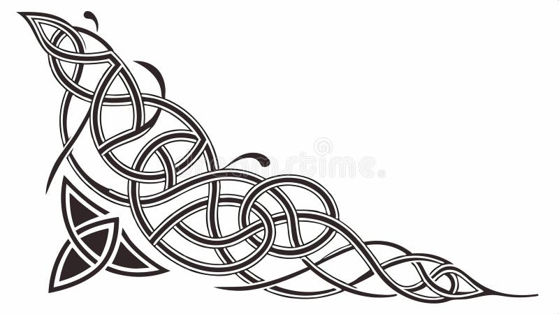 Decorative Celtic Knot Corner Design Traditional Pattern Vector Design ...