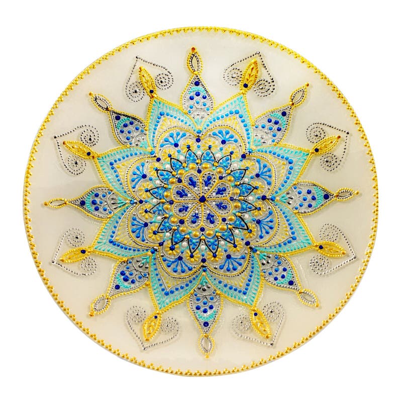 Decorative Ceramic Dish Painted with Hands. Art, Handmade Stock Photo ...