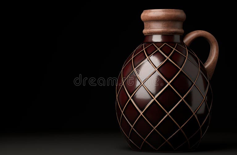 Decorative Ceramic Jug with Intricate Diamond Pattern Stock ...