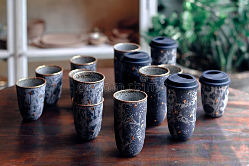 Decorative Ceramic Pottery in a Art Store Stock Photo - Image of clay ...