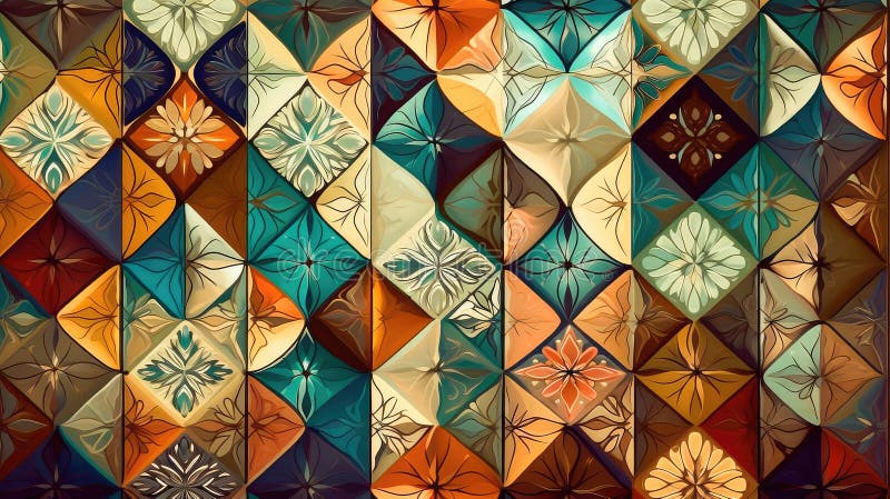 Decorative Ceramic Tiles. Seamless Colorful Stock Photo - Image of ...