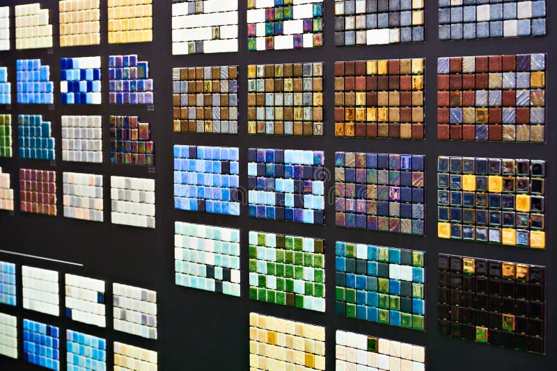 Decorative Ceramic Wall Tiles in Shop Stock Photo - Image of panel ...