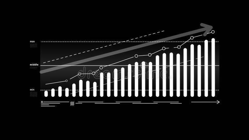 Column Graph of Development on the Alpha Channel. Stock Video - Video ...