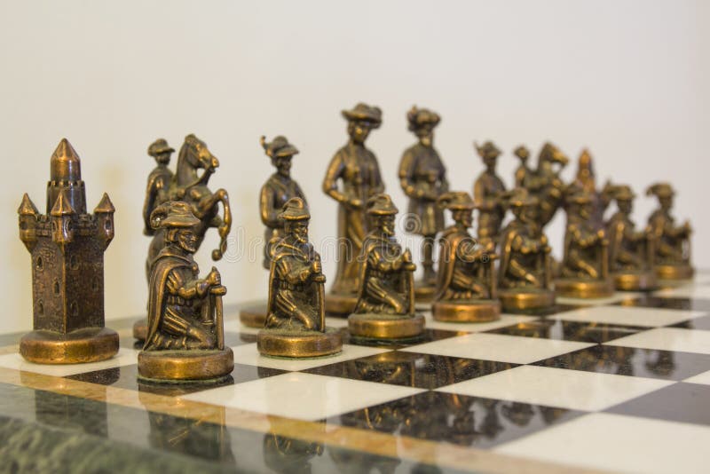Decorative Chess Pawns: Alignment Stock Photo - Image of rook, align ...