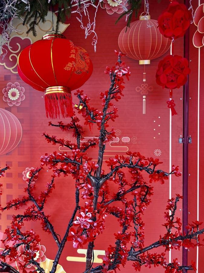 Decorative Chinese Lamps Holiday Decorations Stock Photo - Image of ...