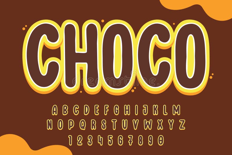 Decorative Chocolate Editable Text Effect Vector Design Stock Vector ...
