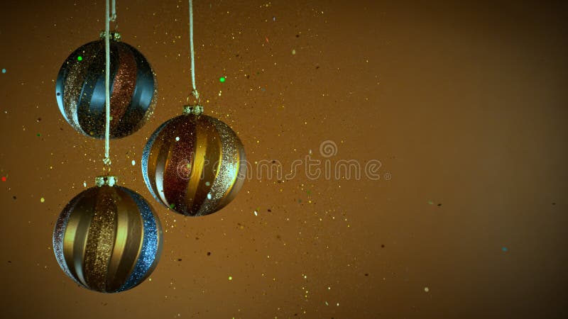 Decorative Christmas Balls with Bokeh Lights Stock Photo - Image of ...