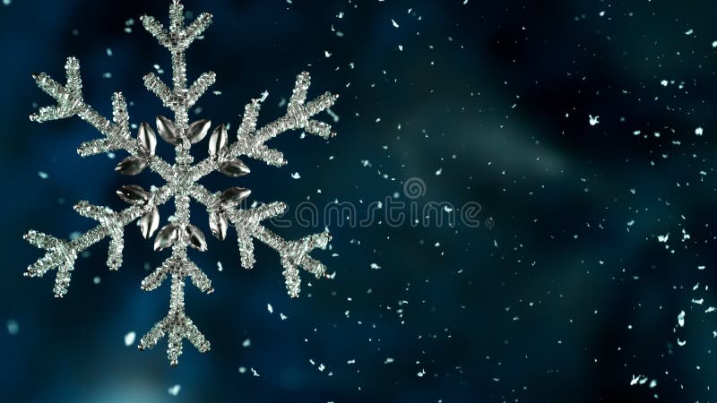 Decorative Christmas Flake with Bokeh Lights Stock Photo - Image of ...
