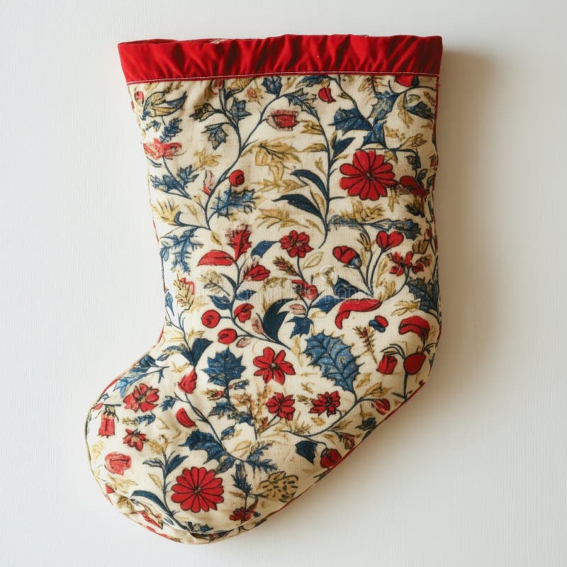 Decorative Christmas Stocking on White Background Stock Photo - Image ...