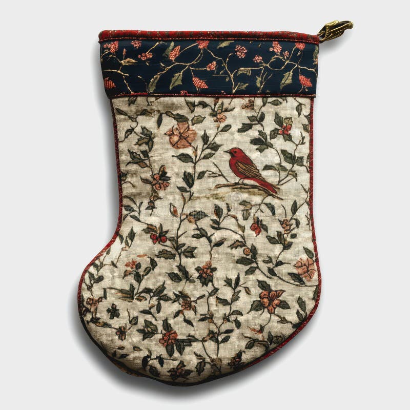 Decorative Christmas Stocking on White Background Stock Photo - Image ...