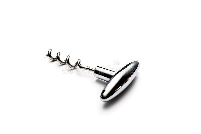 Decorative chrom corkscrew stock photo. Image of close - 3802972