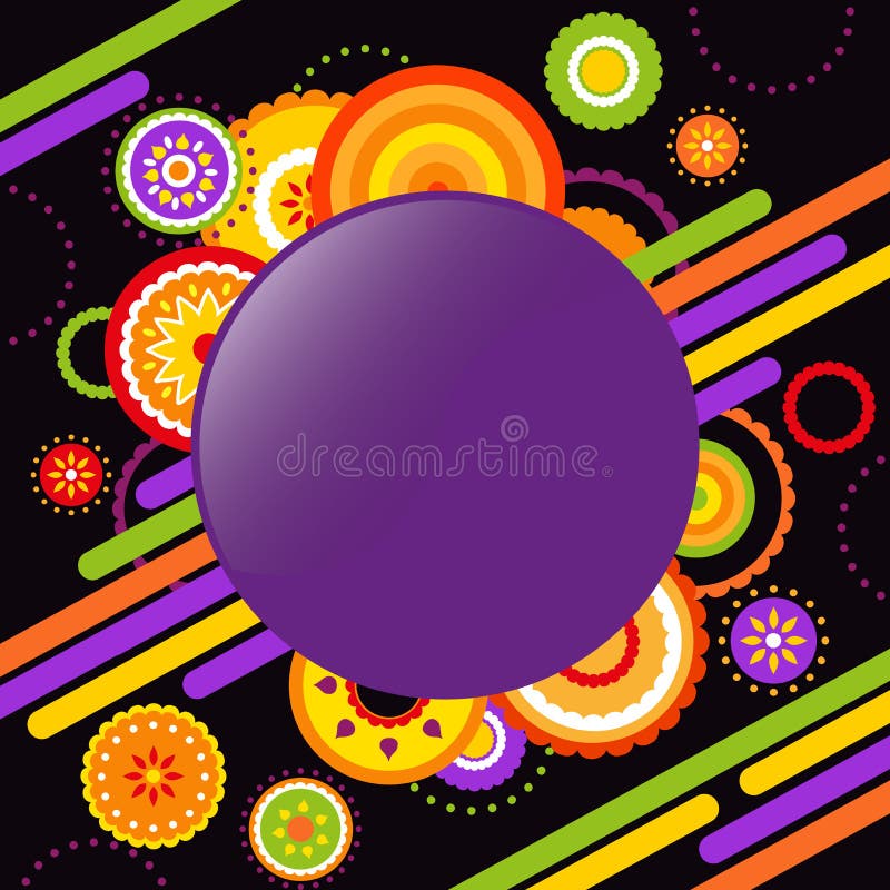 Decorative Circle Elements Abstract Design Template Stock Vector ...