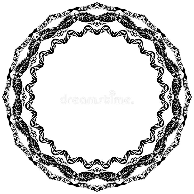 Decorative circle stock vector. Illustration of repetition - 46197573